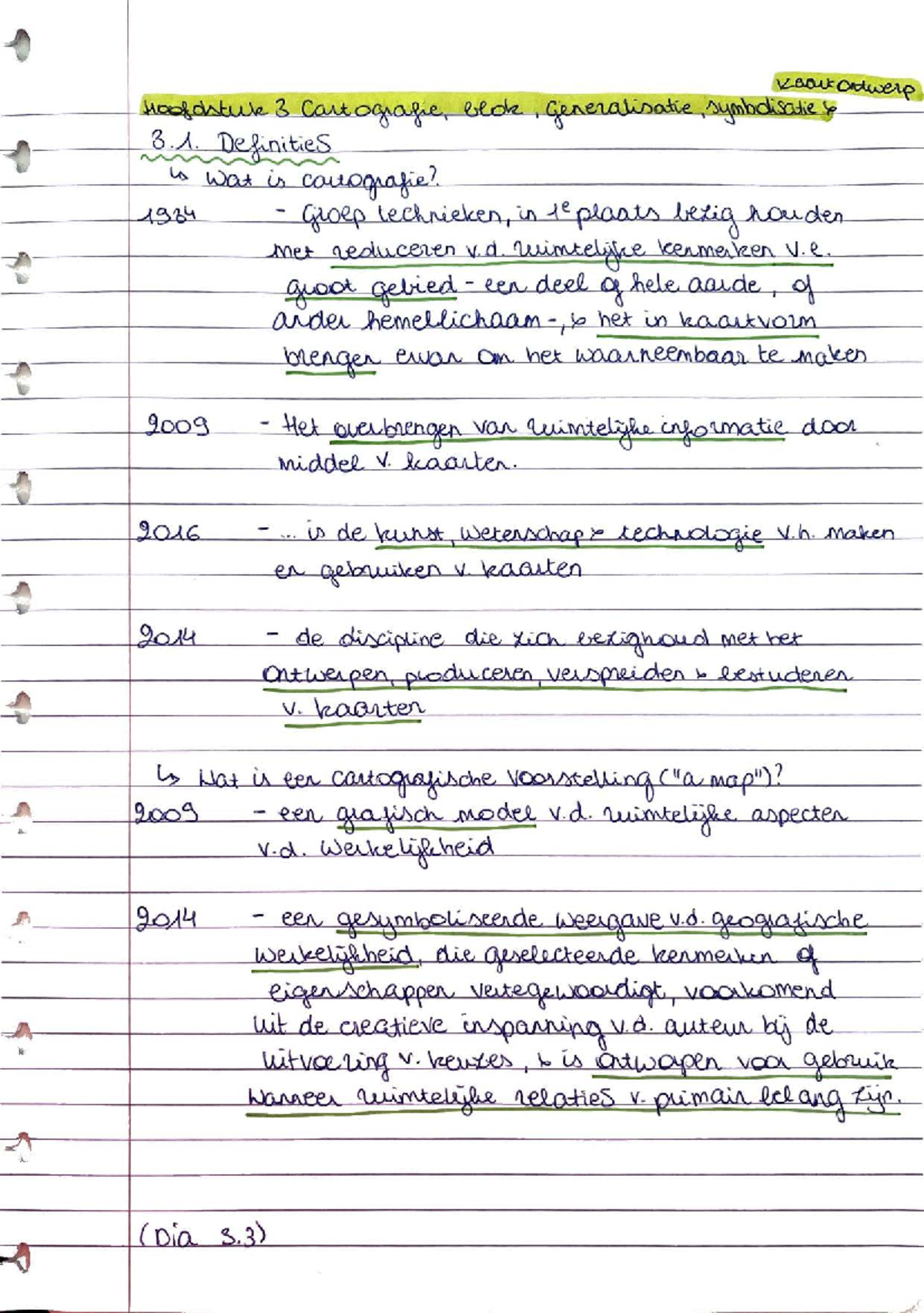 Cartografie H3: Generalisatie, Symbolisatie en Ontwerp Techniques - Studocu