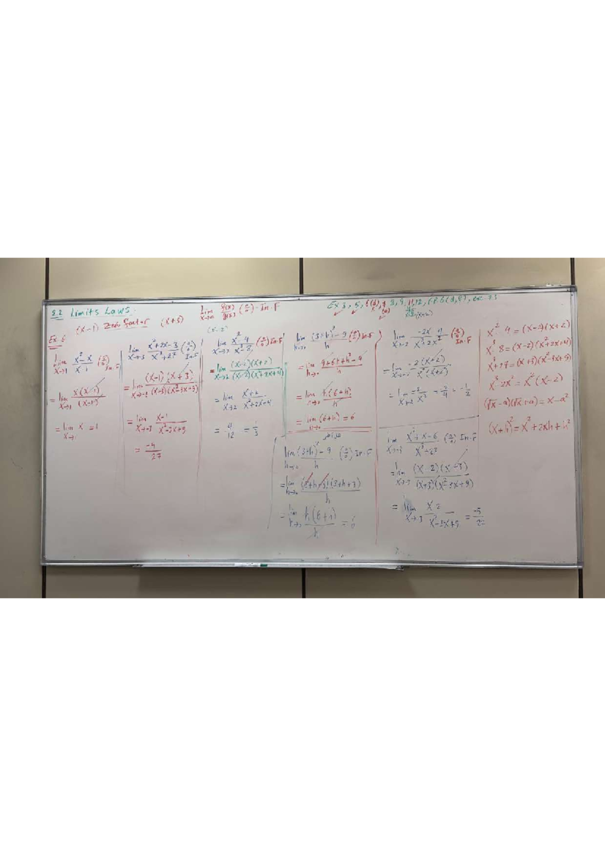 22 Limits Laws: Exercises and Theorems for Mastery - Studocu