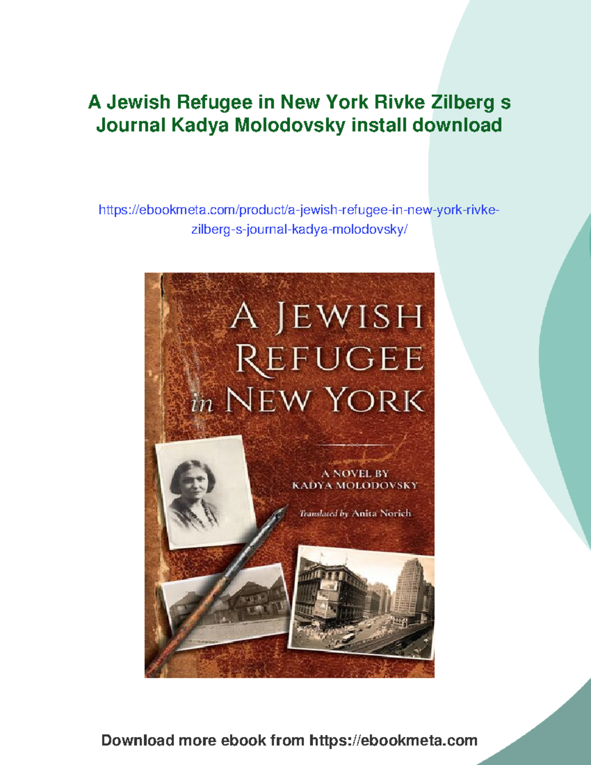 A Jewish Refugee in New York: Rivke Zilberg's Journal Analysis - Studocu