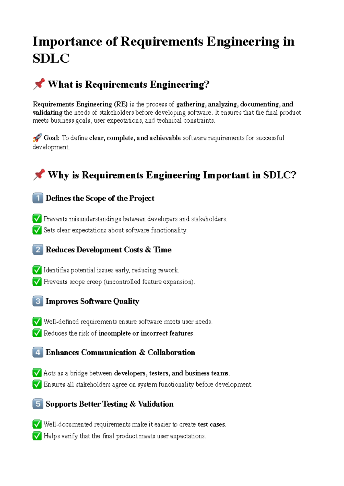 Se notes unit 2😉 - .............. - Importance of Requirements ...