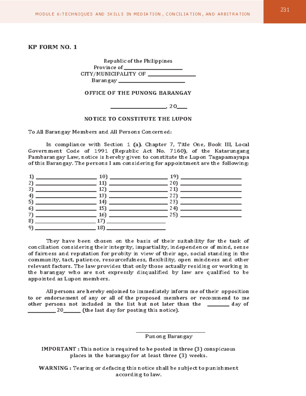 KP Forms 2025: Media Techniques & Skills in Mediation Documents - Studocu