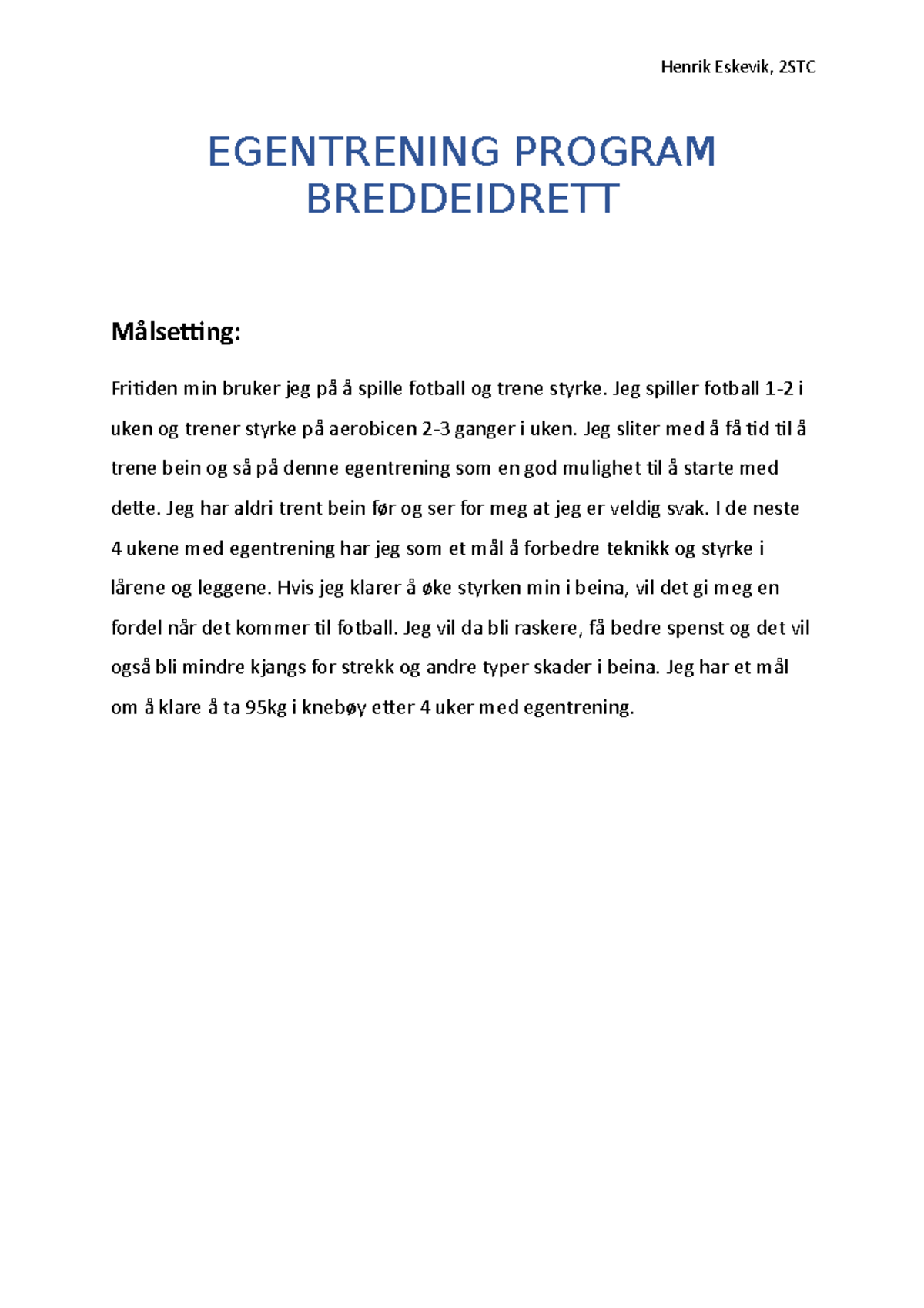 Egentrening Program Breddeidrett - EGENTRENING PROGRAM BREDDEIDRETT ...