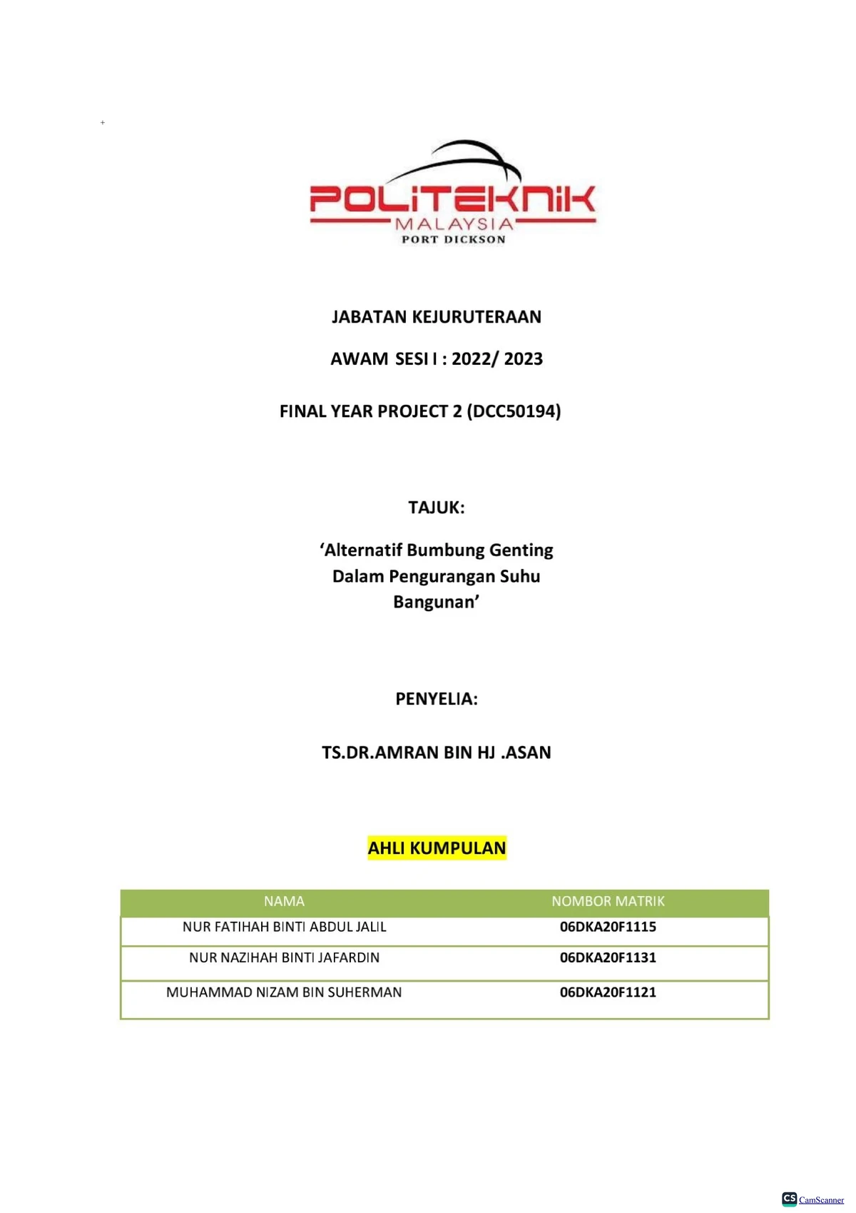 EXP 4 - JAR TEST LAB Report - CIVIL ENGINEERING DEPARTMENT POLITEKNIK ...