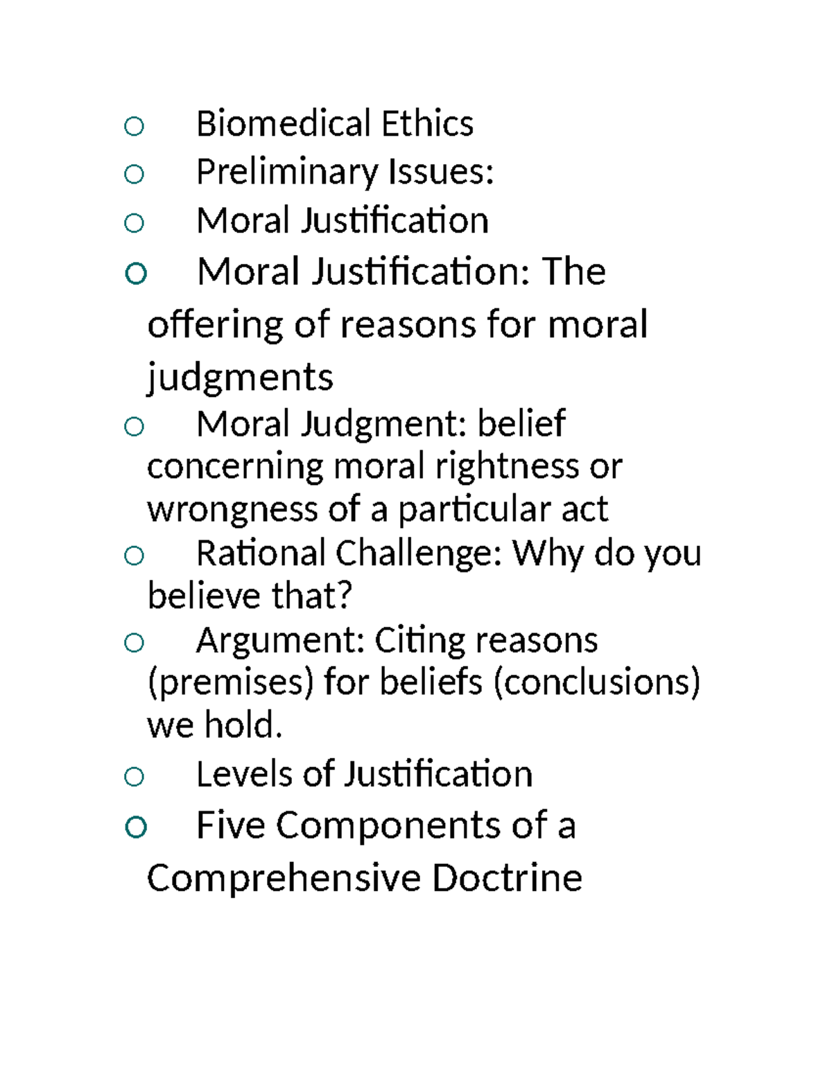 2 Biomedical Ethics Preliminary Issues Moral Justification 9 24 - PHIL ...