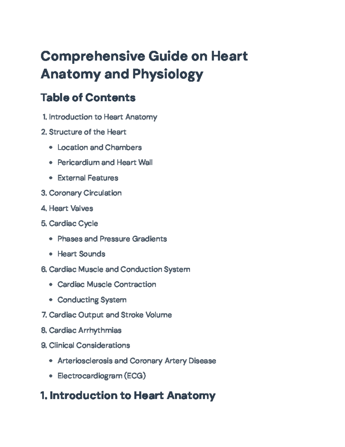 Comprehensive Guide to Heart Anatomy and Physiology - Comprehensive ...