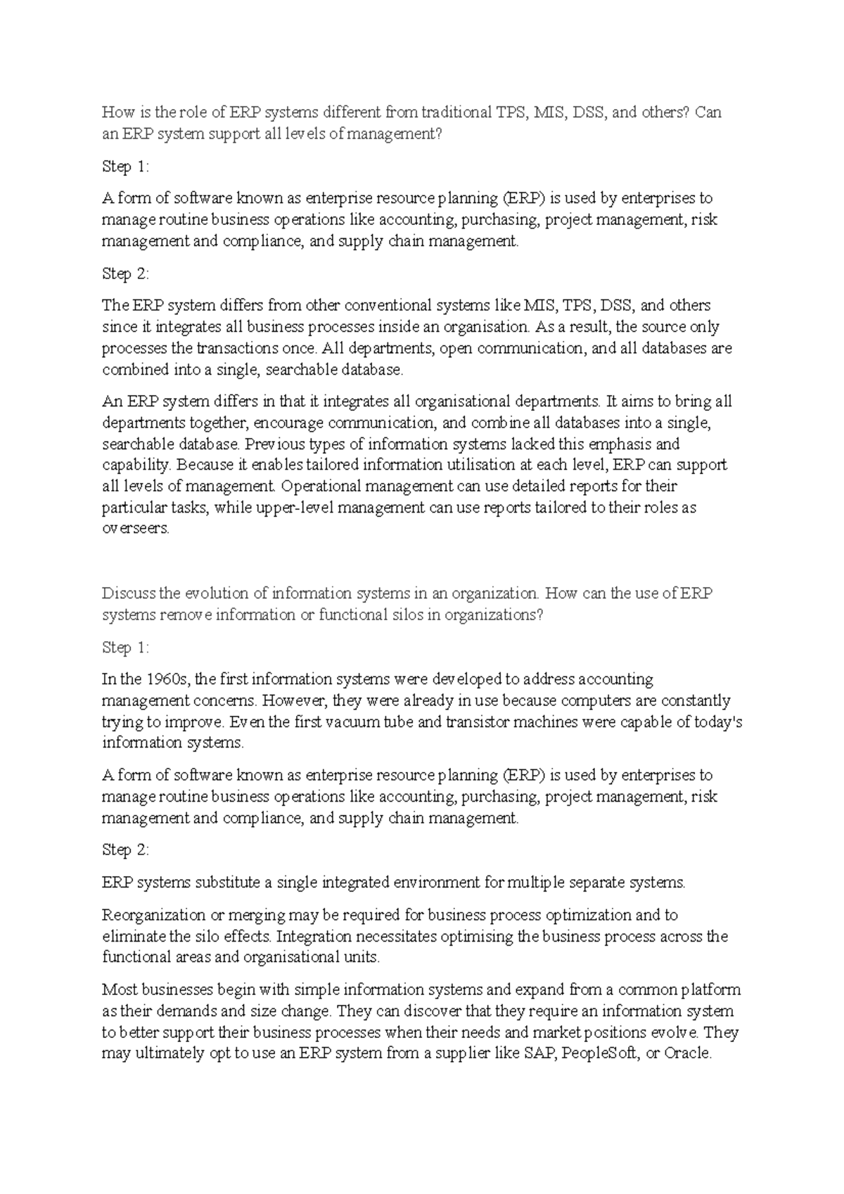 The Impact of ERP Systems vs. Traditional Info Systems: A Comparative ...