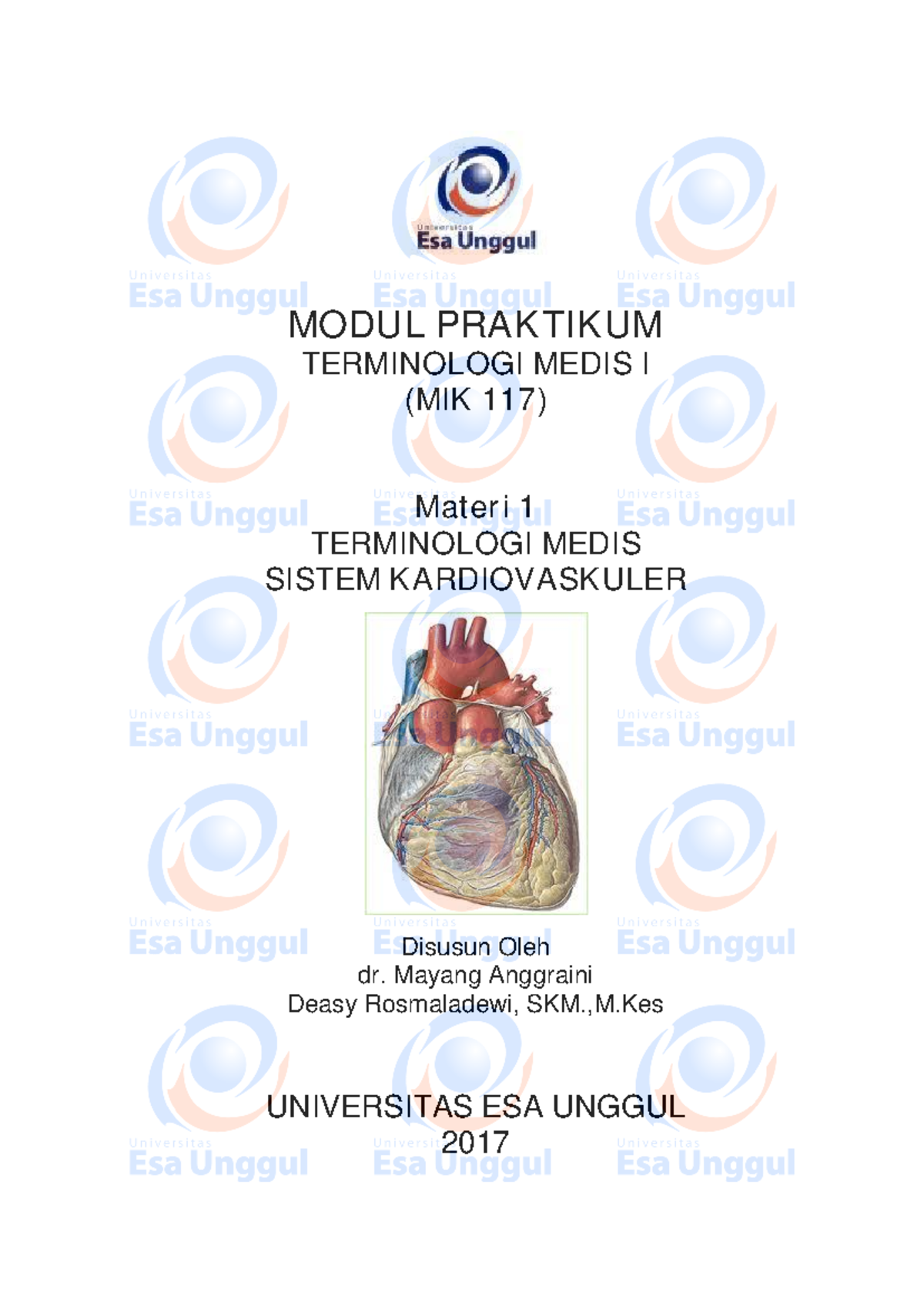 Materi Praktikum MIK 117: Terminologi Medis Sistem Kardiovaskuler - Studocu