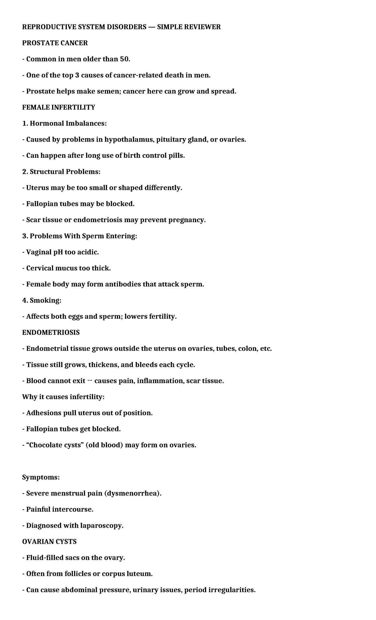 Reproductive System Disorders Reviewer: Prostate Cancer & Infertility ...