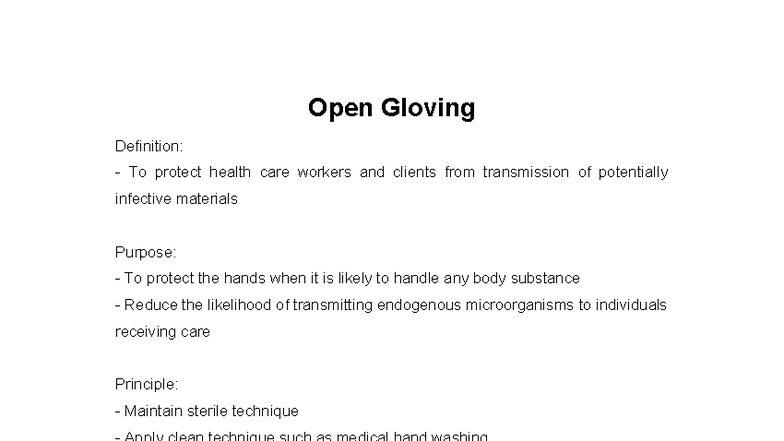 Open Gloving: Definition, Purpose, and Best Practices for Sterility ...