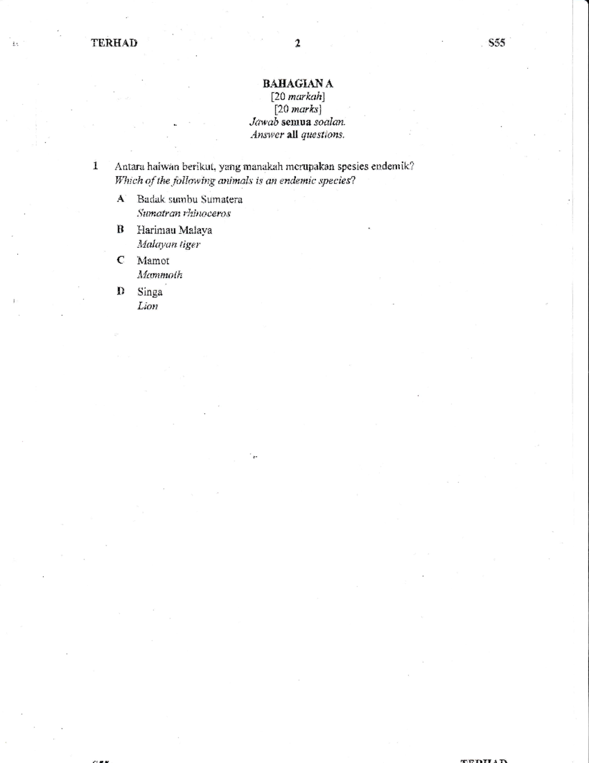 UASA F2 2022 - Science Exam Questions and Answers Guide - Studocu