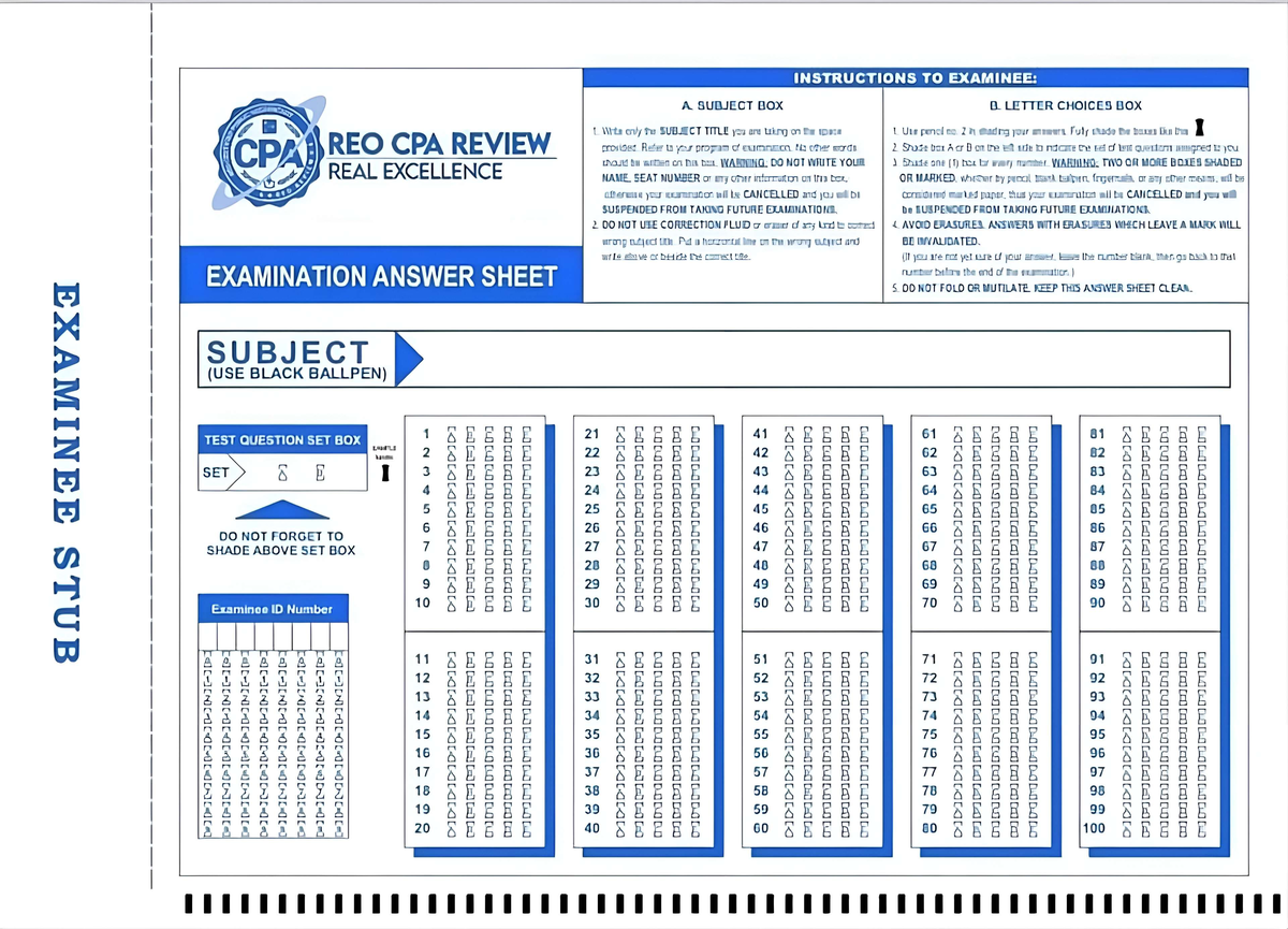 Answer sheet practice for exam IDIA I Uu - Studocu