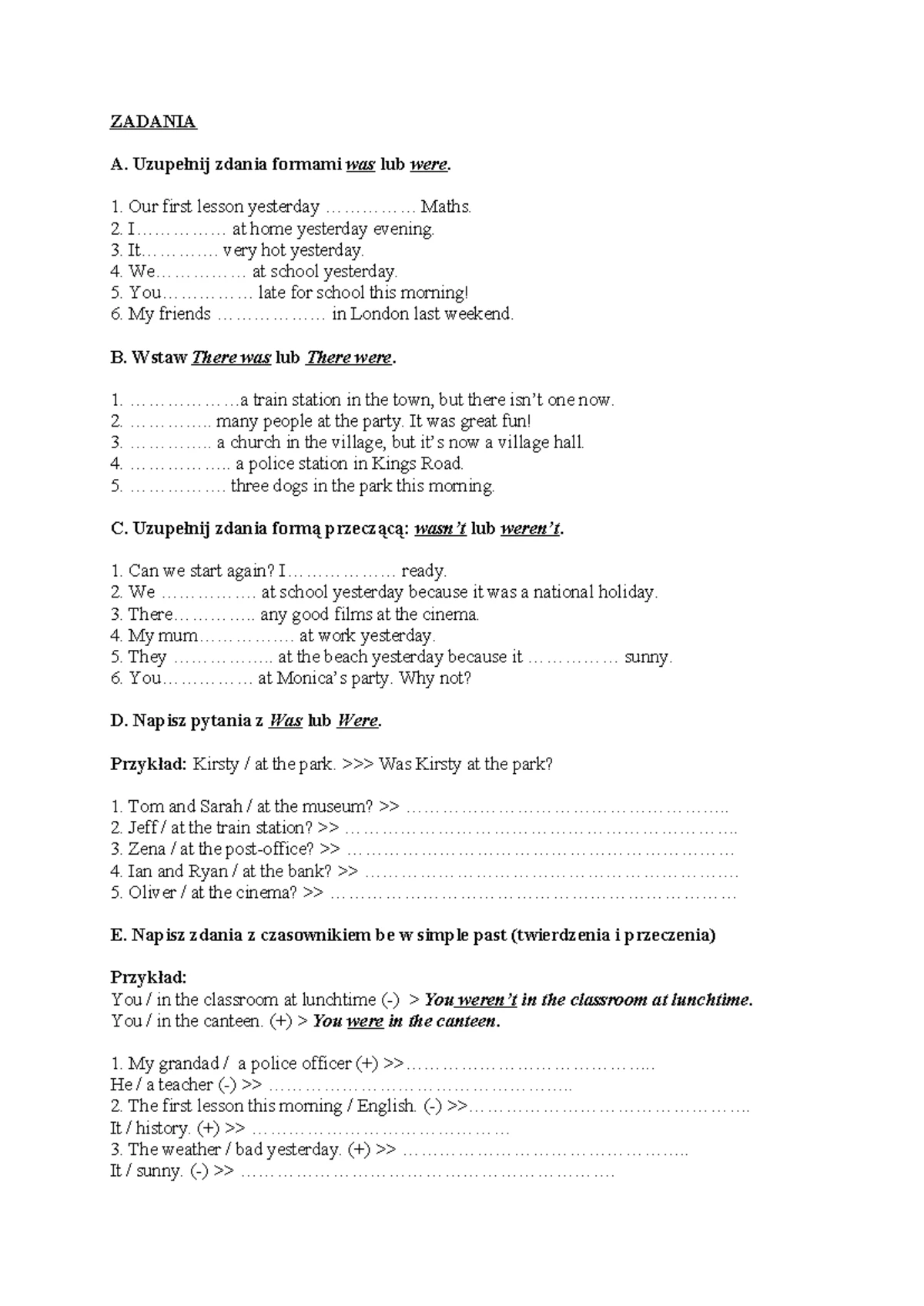 EC A2 Tests - Language Test 4A - Name ...
