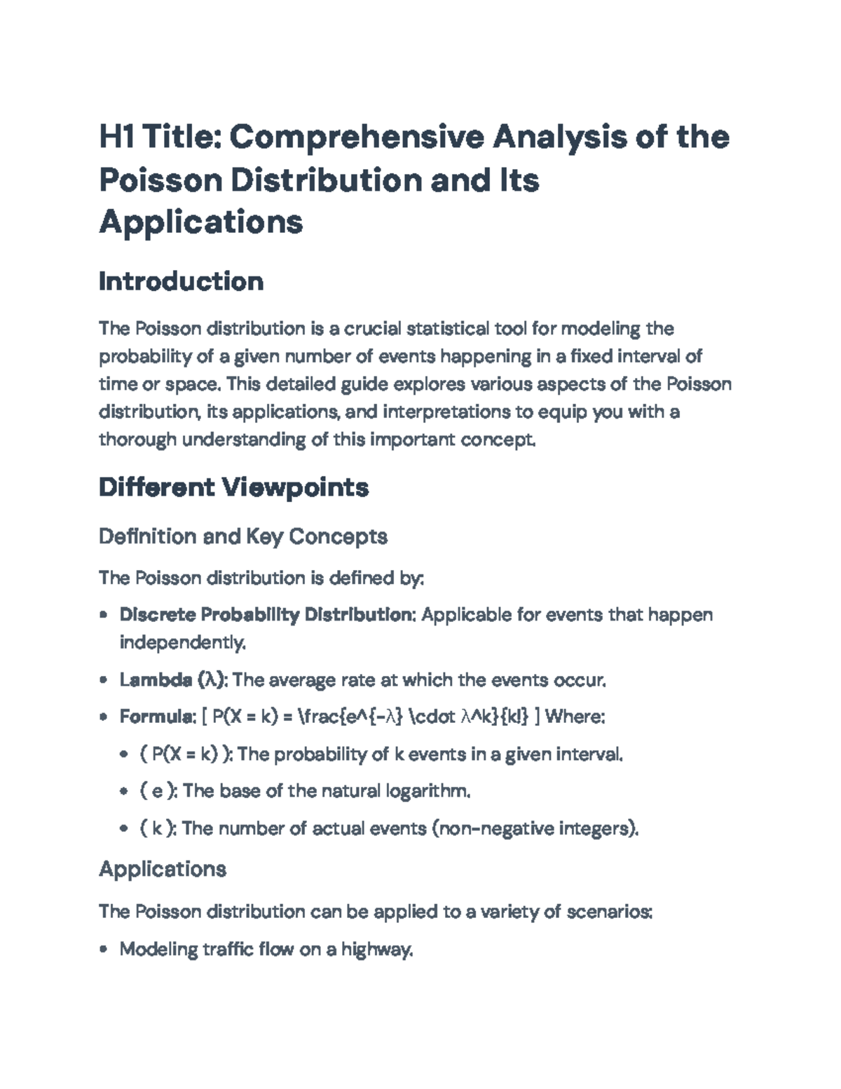 Comprehensive Guide to the Poisson Distribution and Its Applications ...