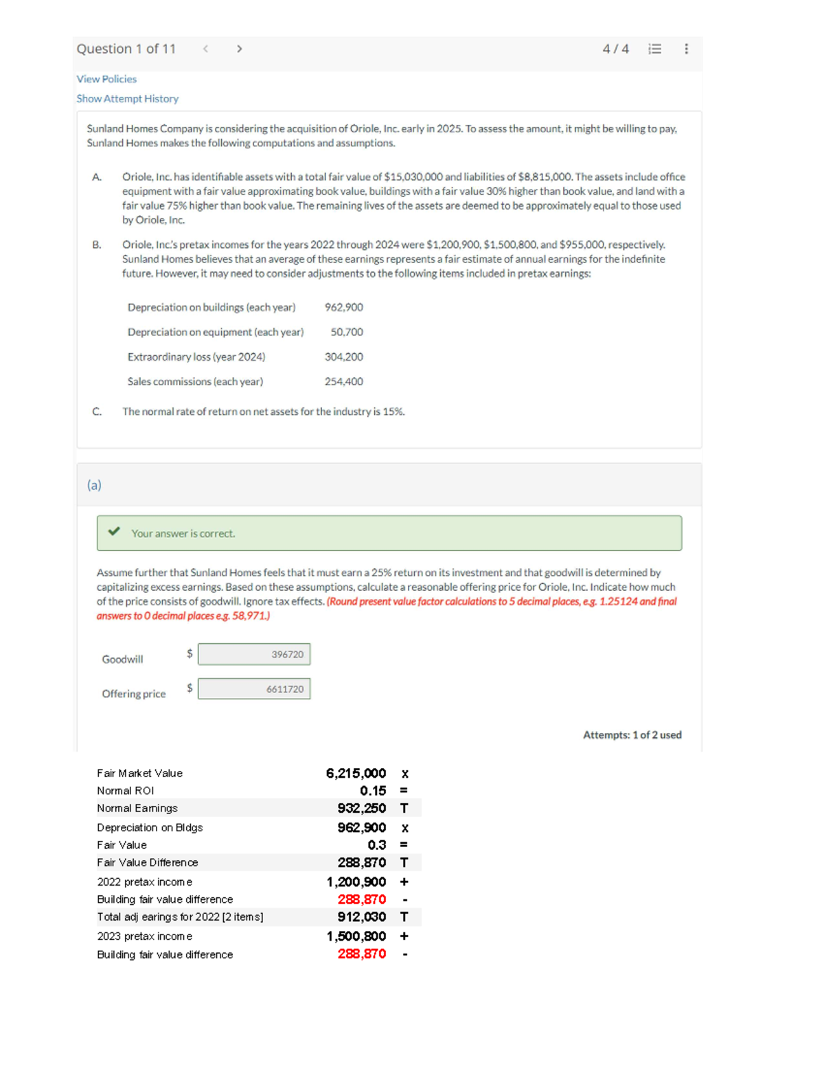 ACC 405 Module 1-2 Problem Set: Fair Market Value Analysis - Studocu