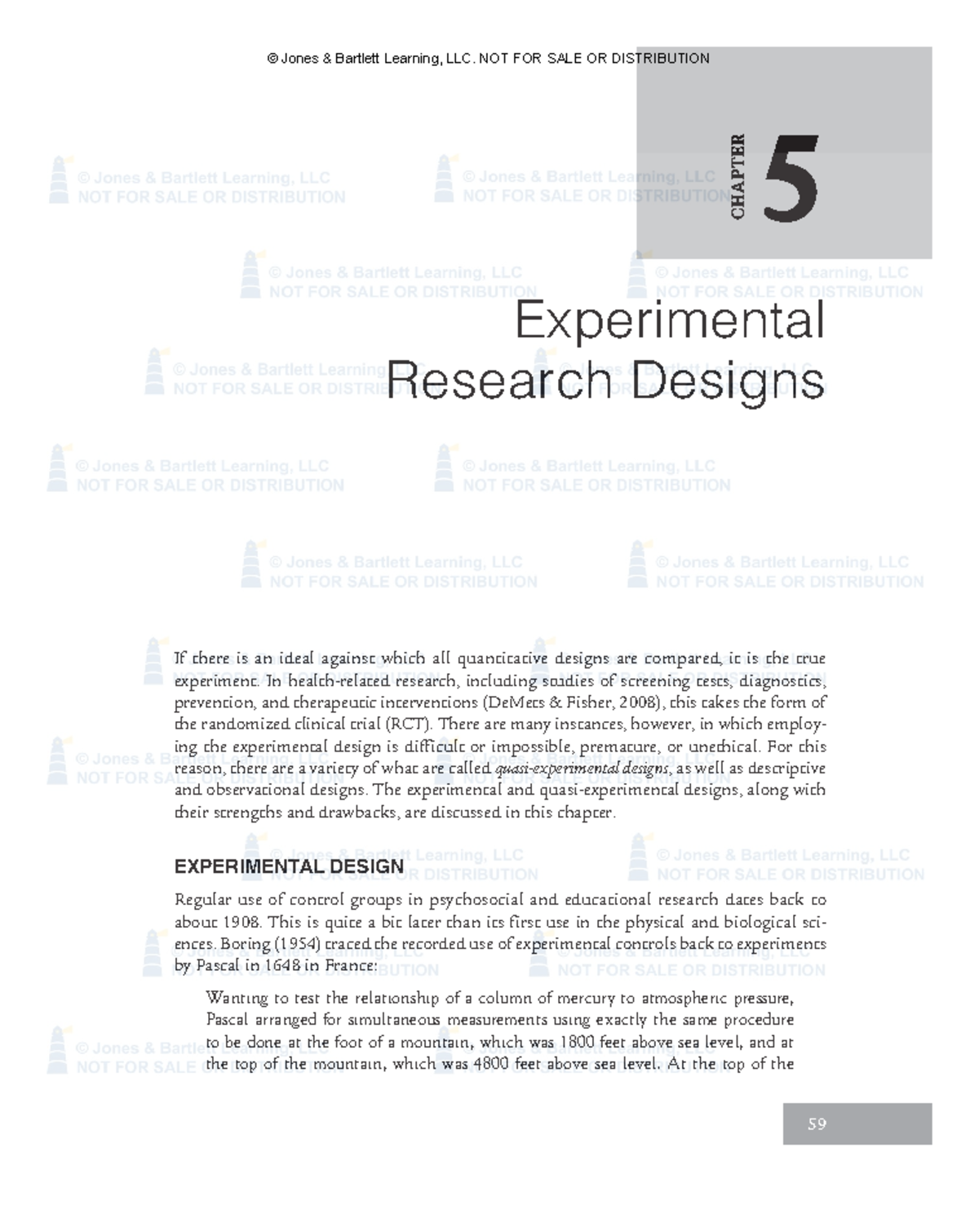 Chapter 5: Understanding Experimental Research Designs in Health ...