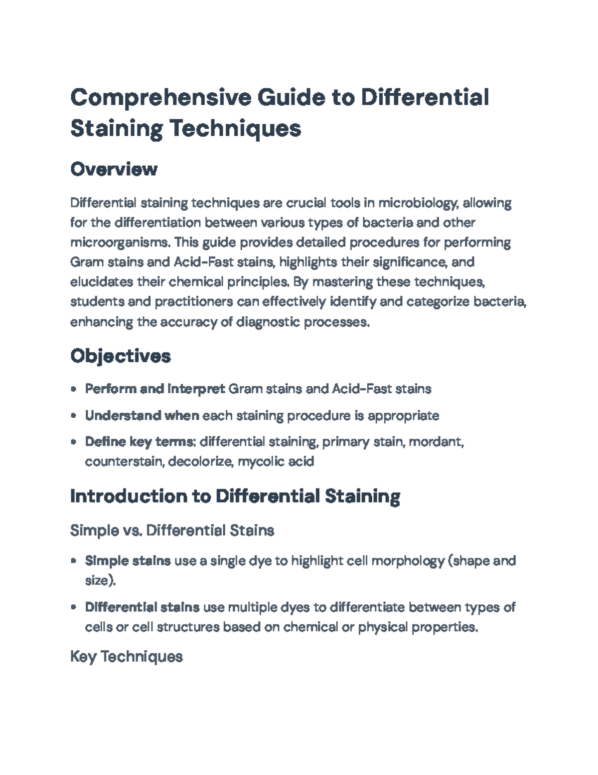 Comprehensive Guide to Differential Staining Techniques in Microbiology ...