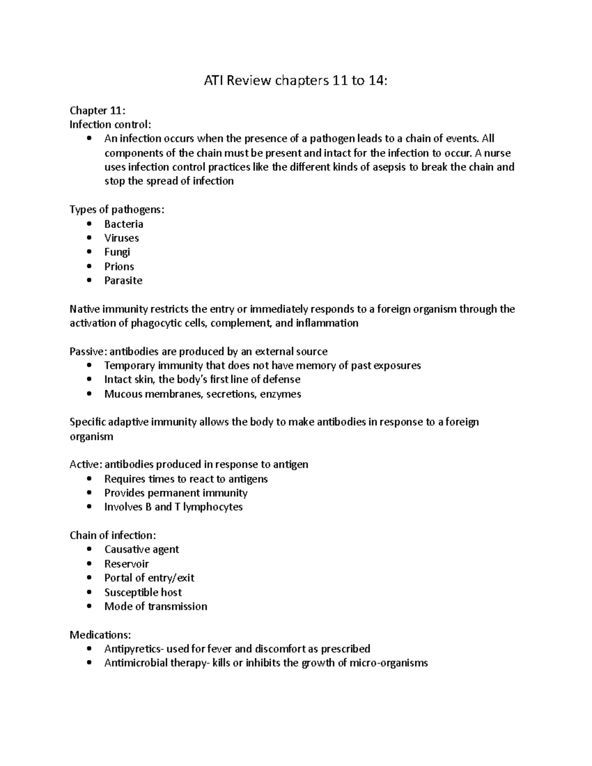 ATI review part 2 - From ati book, infection control/patient and home ...