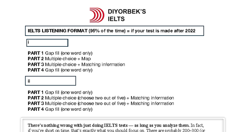 IELTS Listening Format & Practice Strategies for Test Success - Studocu