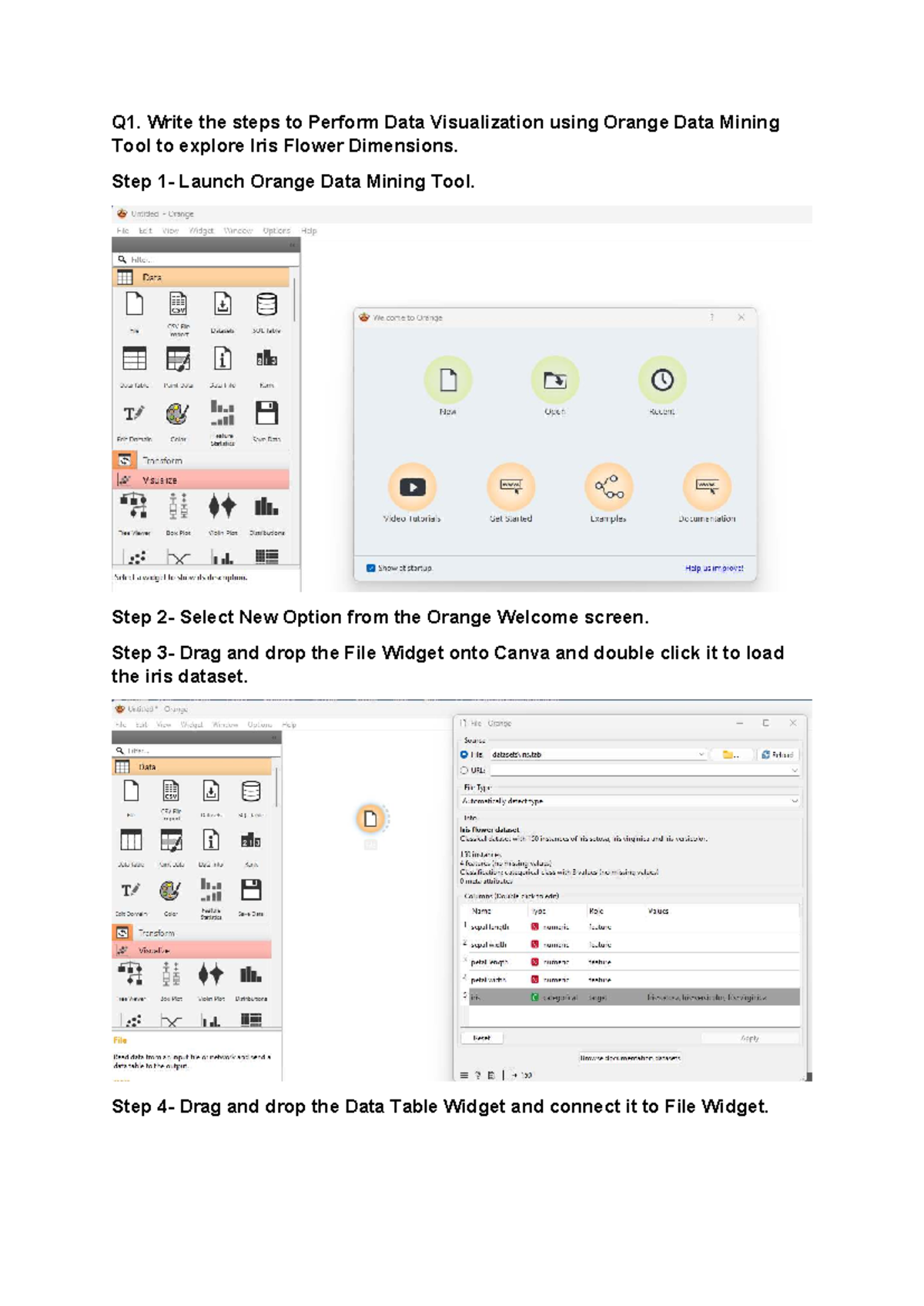 Lab Record: Data Visualization & Analysis with Orange Tool (AI) - Studocu