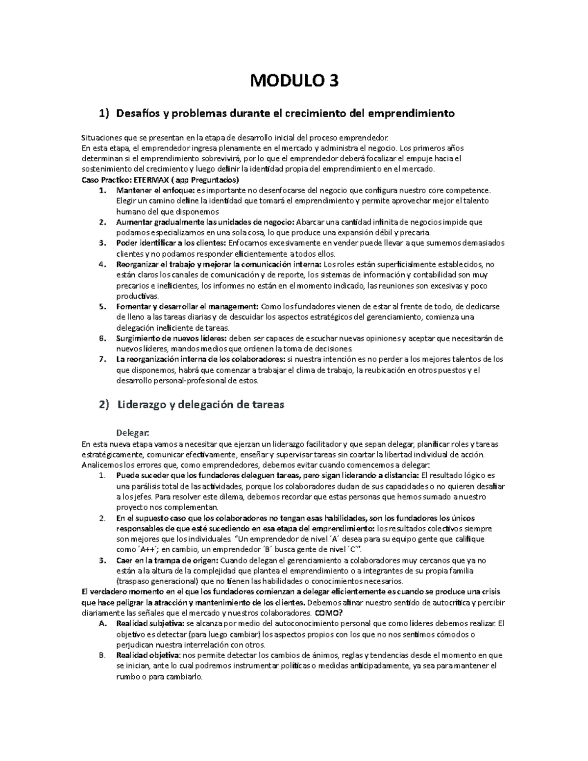 RESUMEN MODULO 2 COMPLETO DESARROLLO EMPRENDEDOR - DESARROLLO EMPRENDEDOR M Desafios y problemas ...