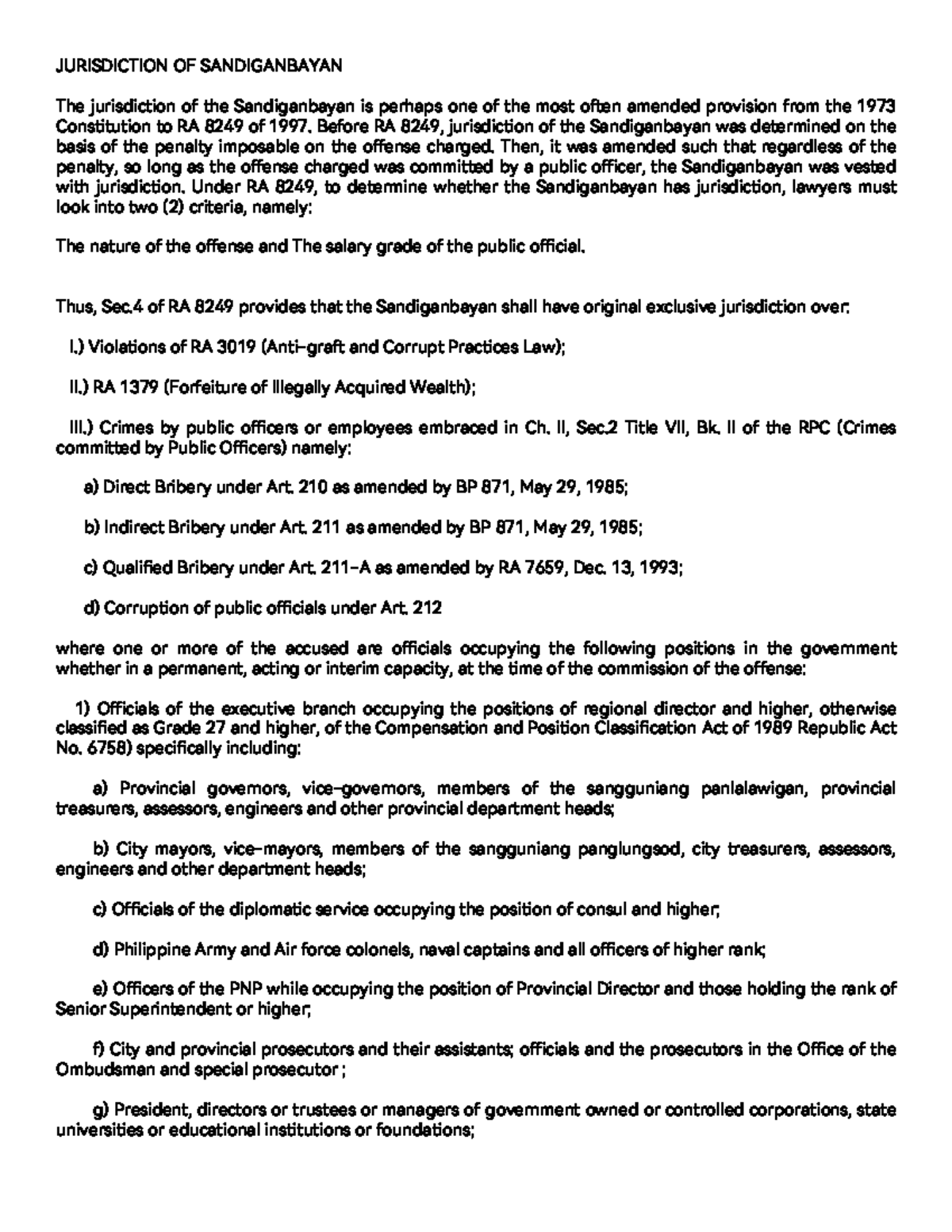 Jurisdiction of the Sandiganbayan: An In-Depth Overview for Legal ...