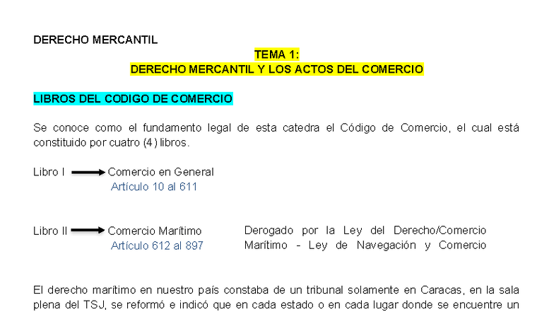 Guía de Derecho Mercantil (DERECHO MERCANTIL TEMA 1-5) - Studocu