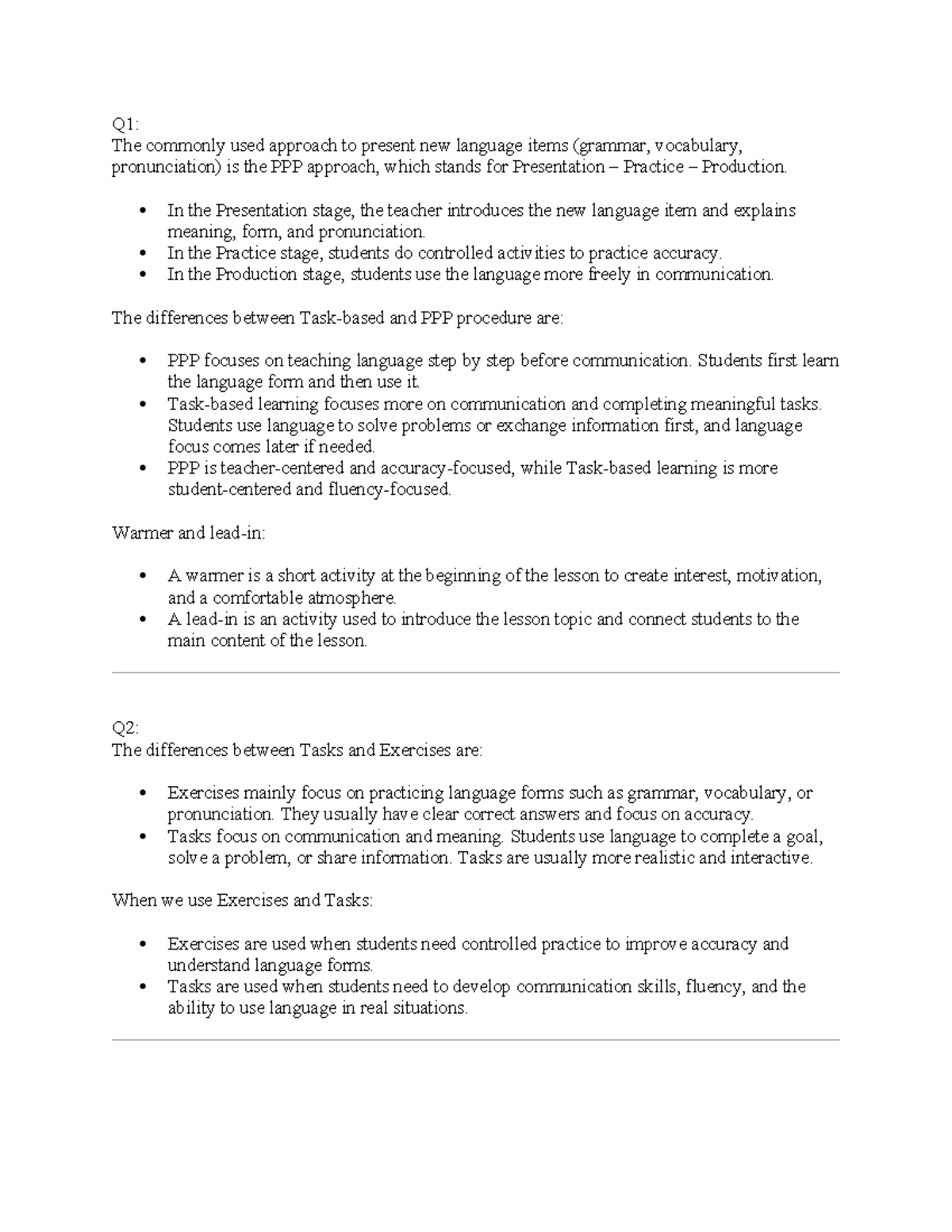 30:5 Bài Tập - English Grammar: Presentation, Practice, Production ...
