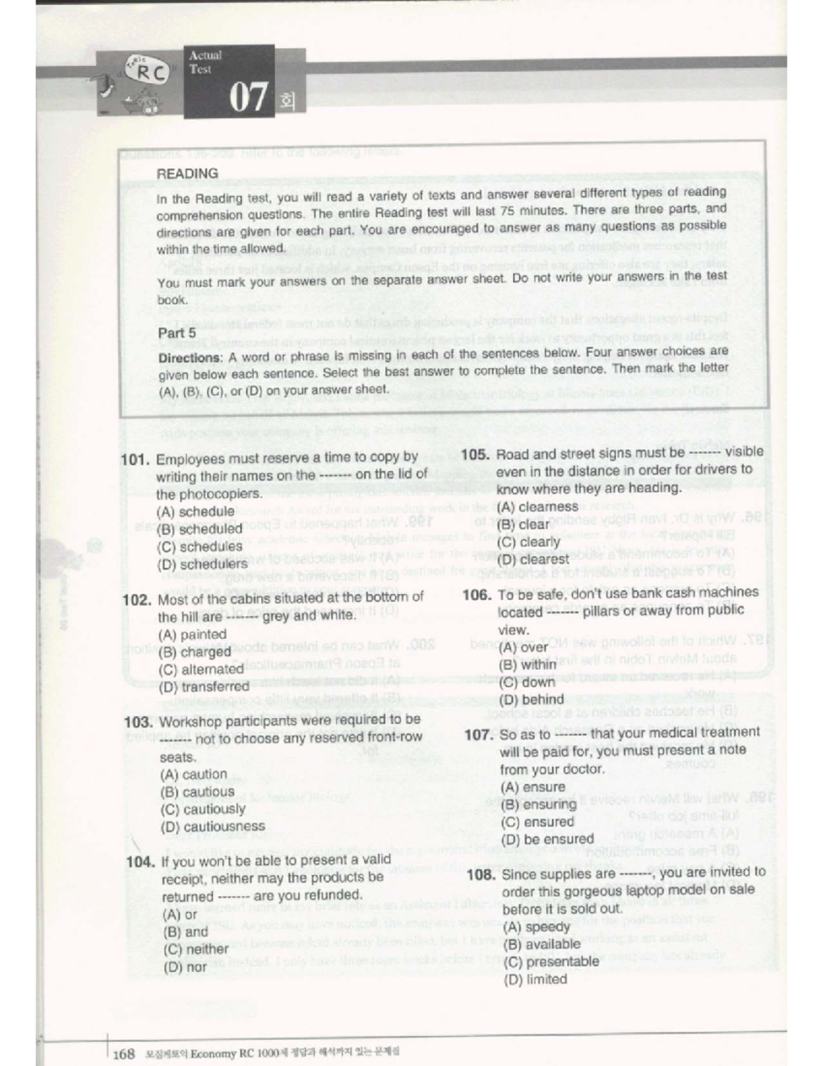 Reading Test Review T L 101: Comprehension Strategies and Practice ...