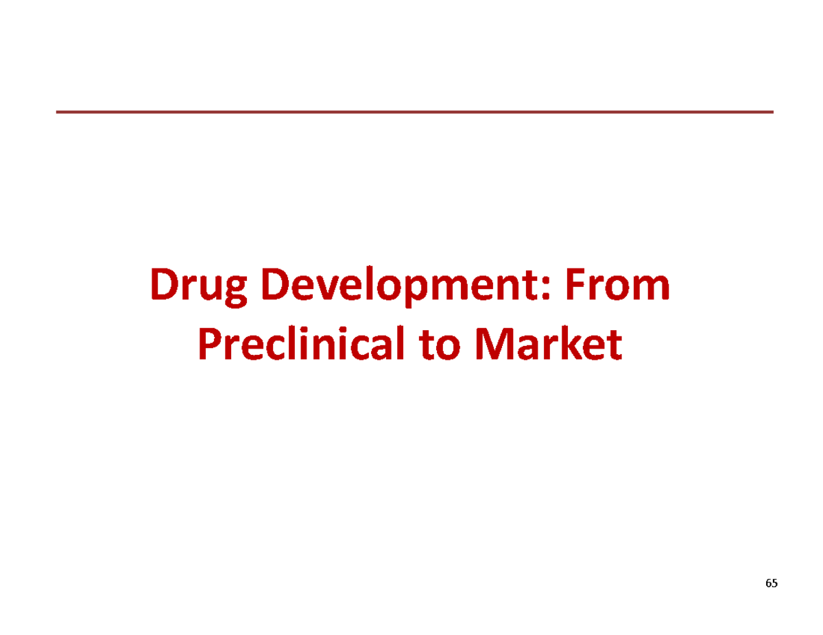 Module 1: Drug Development (Preclinical to Market) Overview - Studocu