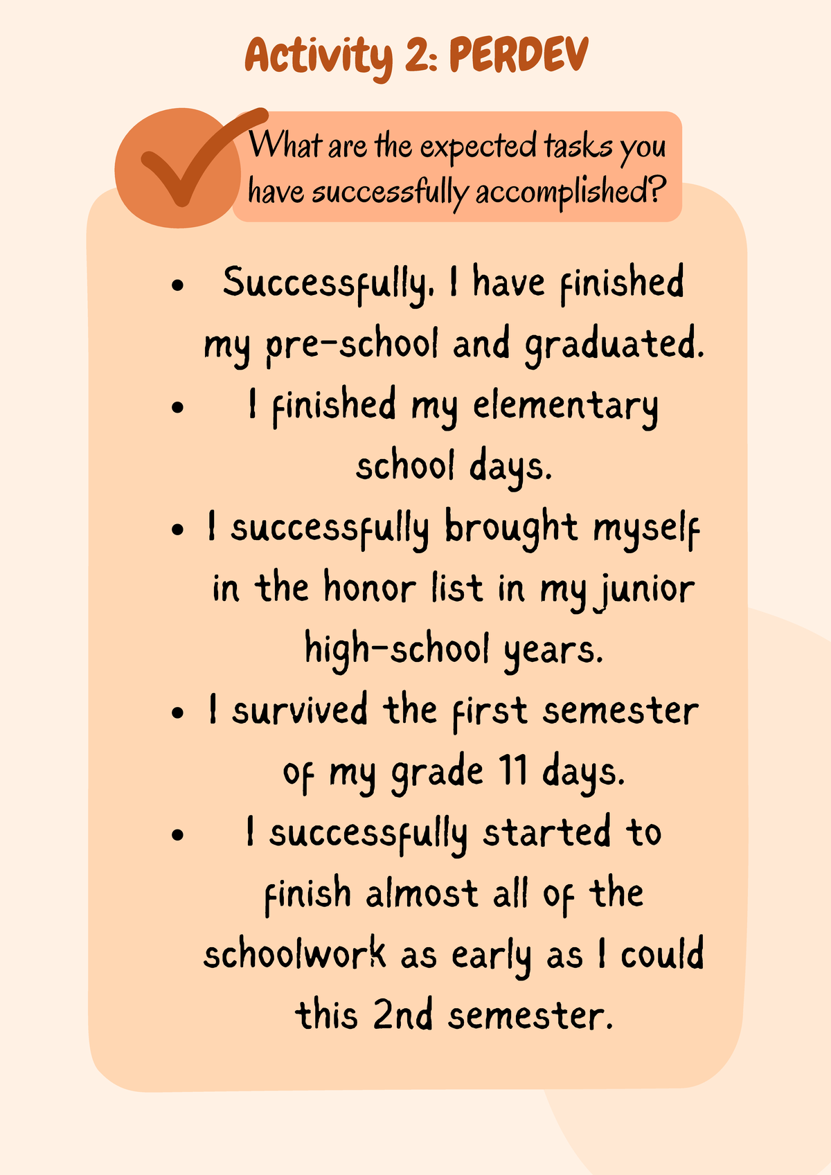 Abarquez ( Predev Activity 2) - What are the expected tasks you have ...