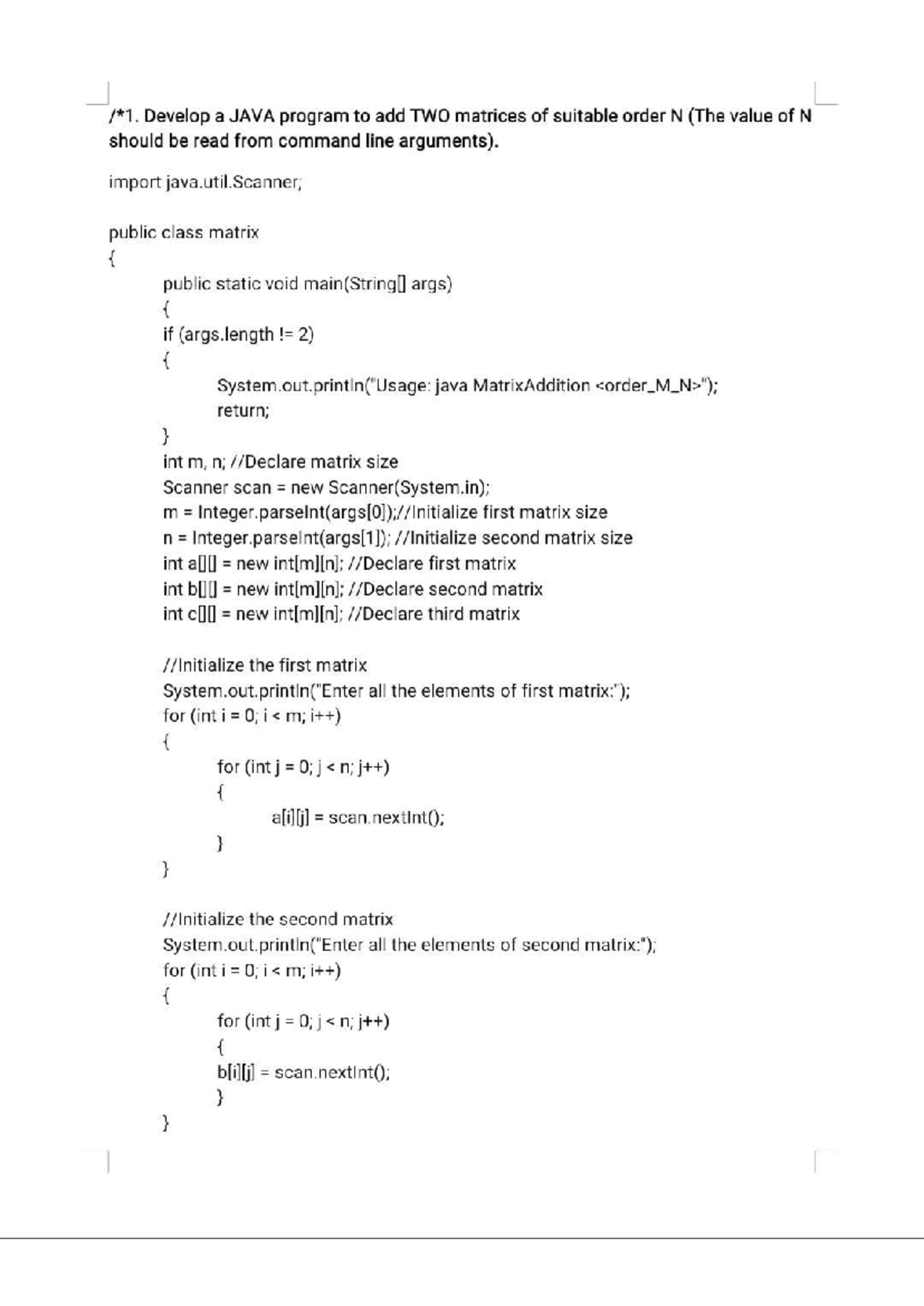Java Programs for Matrix Addition, Employee Management, and More - Studocu