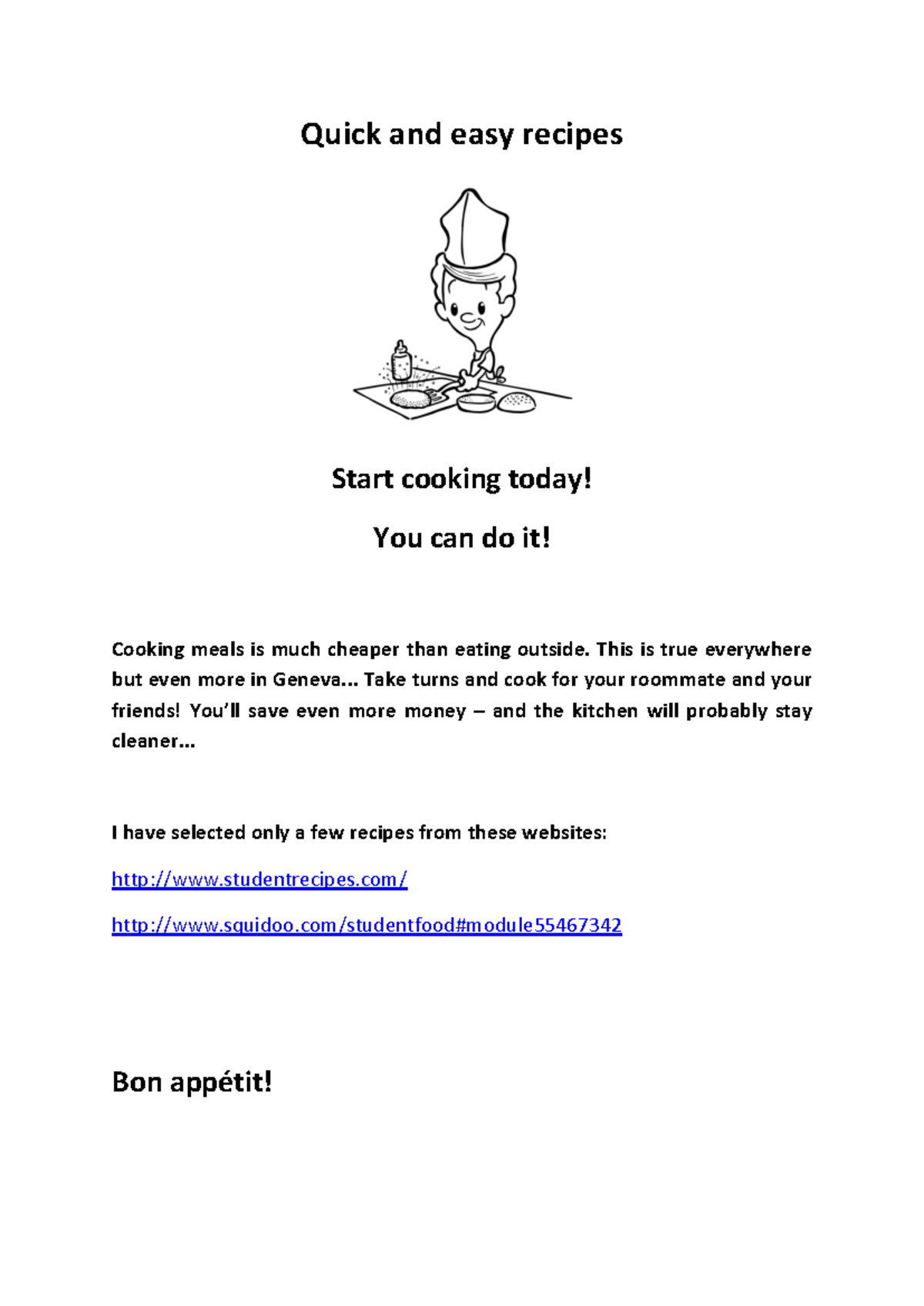 Easy recipes - EASY NOTES ON HOW TO COOK - Quick and easy recipes Start ...