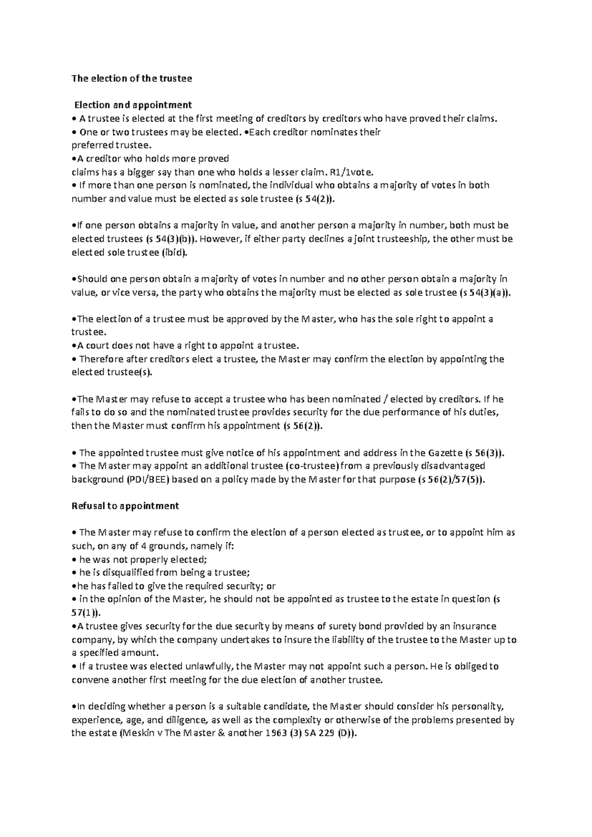 Election Process of the Trustee: Key Considerations and Regulations ...