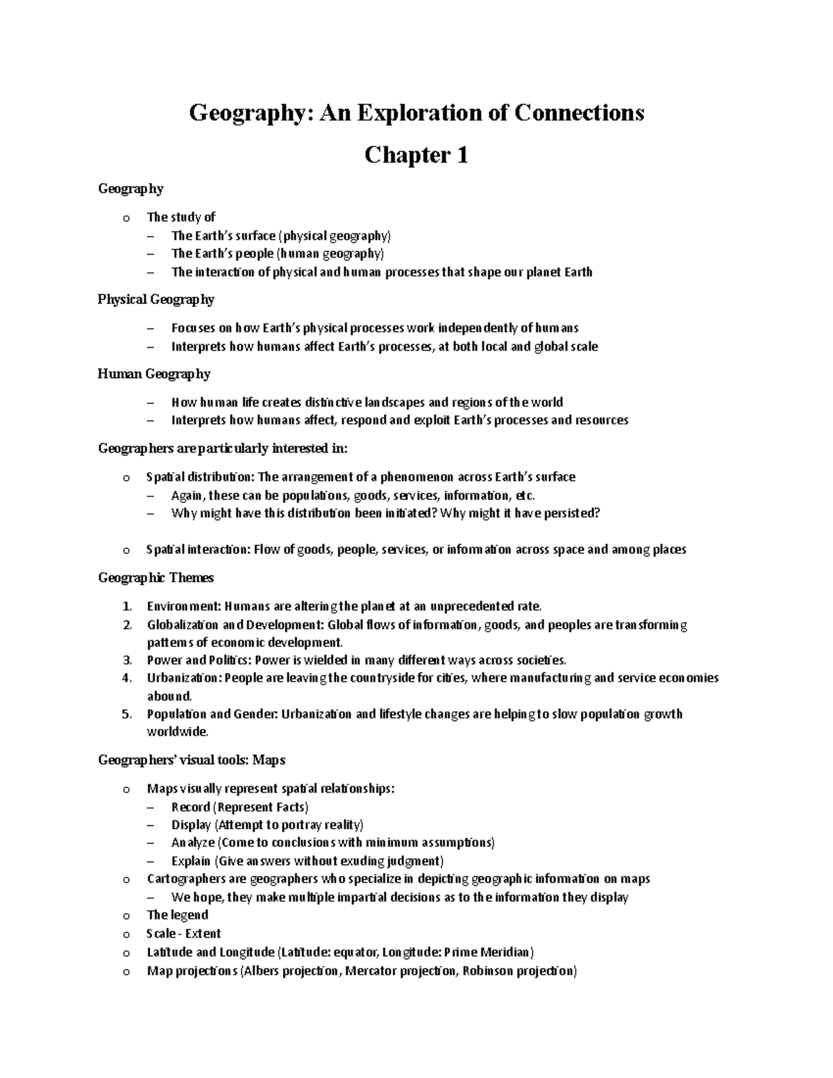 Chapter 1 - Geography: An Exploration of Connections - Geography: An ...