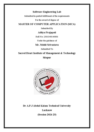 Software Engineering Lab Manual - EXPERIMENT 1 Prepare a SRS document in line with the IEEE ...