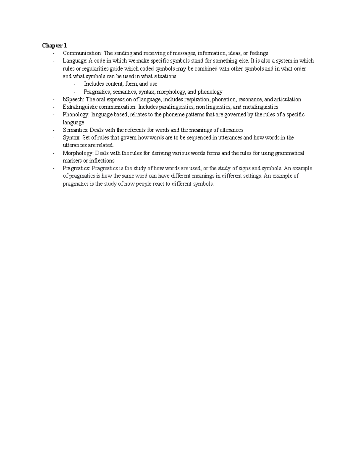Children with Language Disorders: Chapter 1 Summary Notes - Studocu