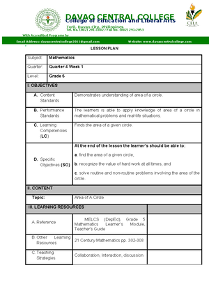 DULA - LESSON PLAN - Banghay- Aralin sa FILIPINO I. LAYUNIN Mga Layunin ...