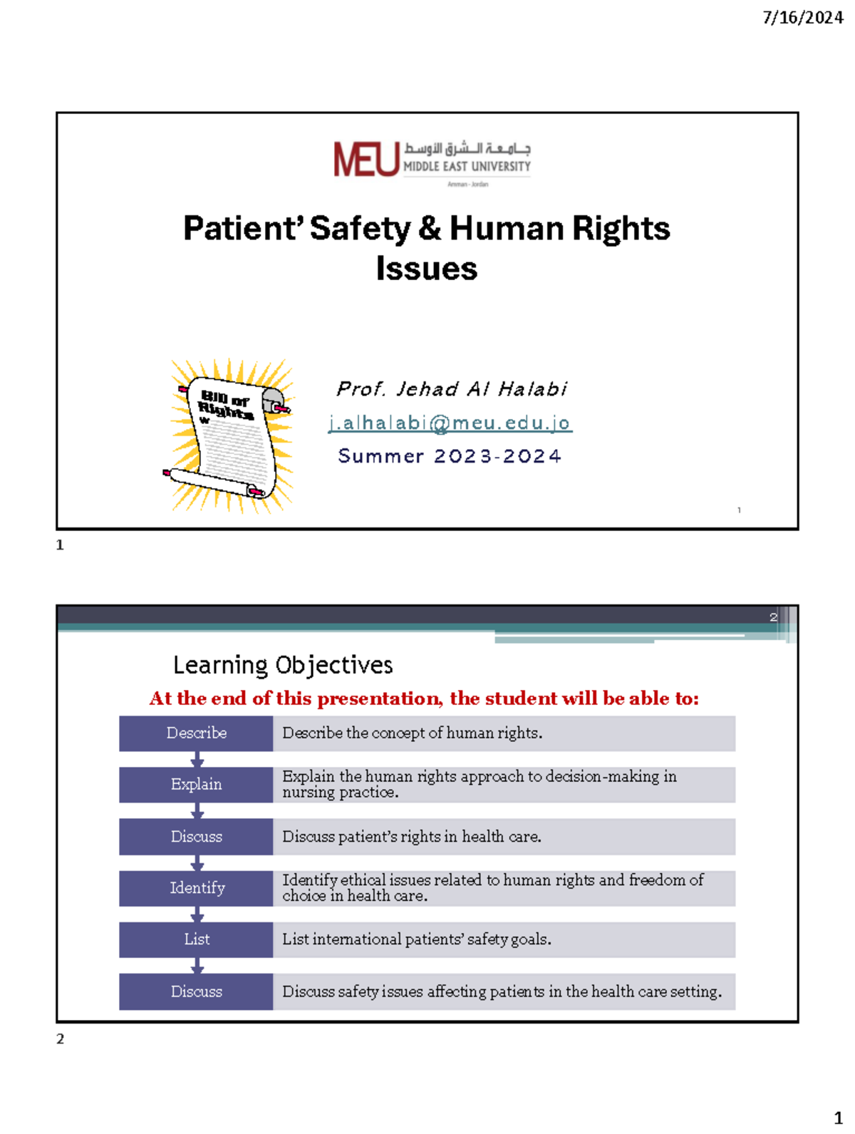 Patient Safety and Human Rights: Key Issues in Nursing Practice - Studocu