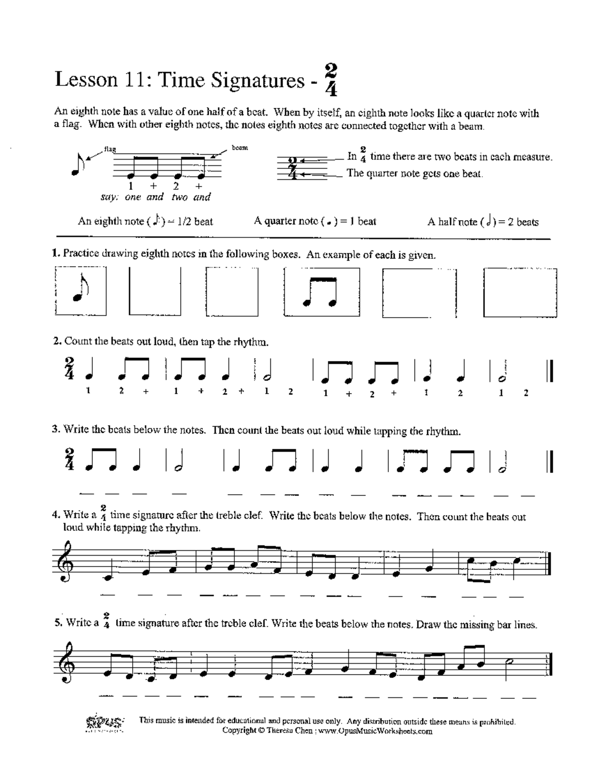 Lesson 11: Eighth Notes & Dotted Quarter Notes (Music 101) - Studocu