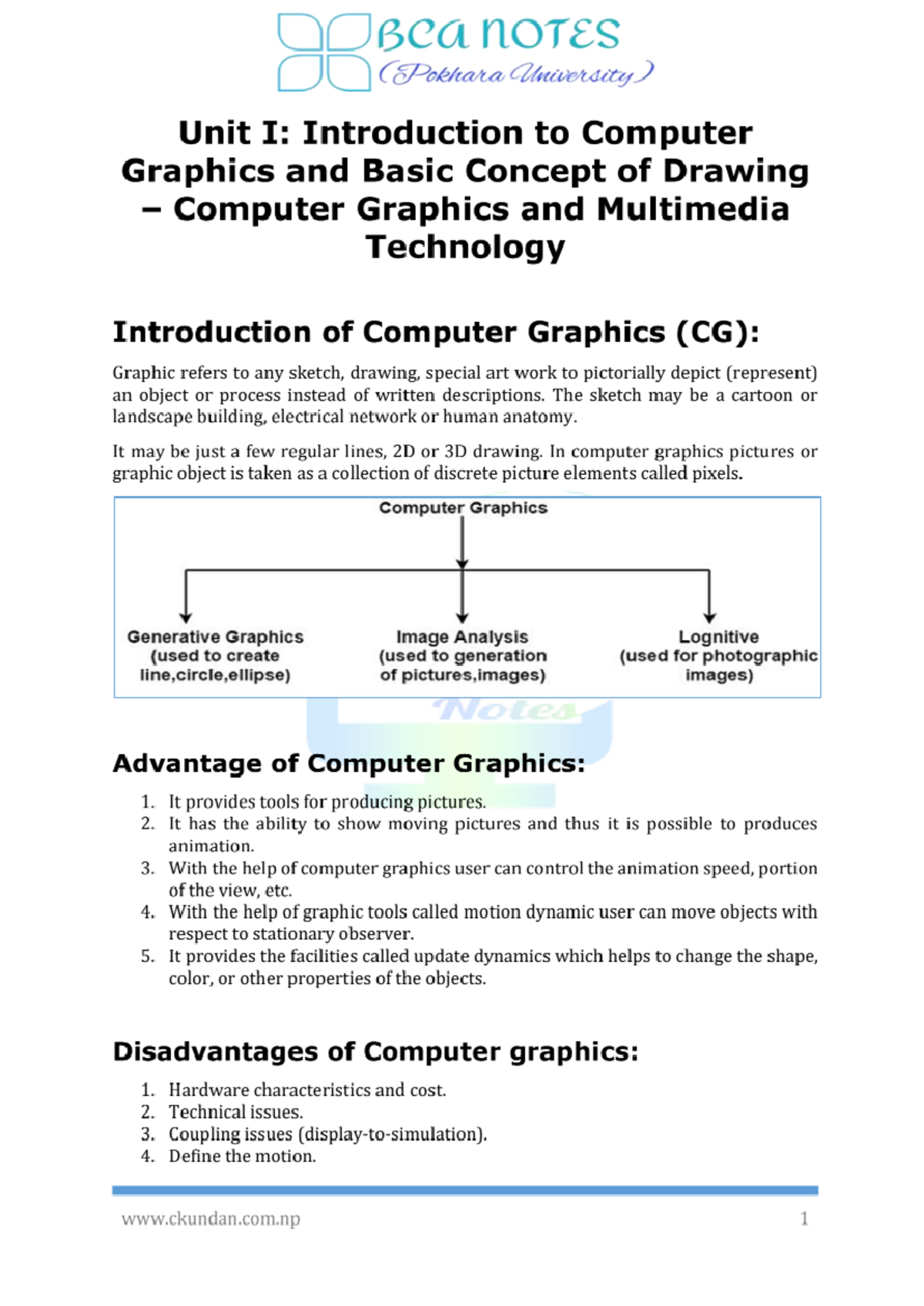 Computer Graphics - Studocu