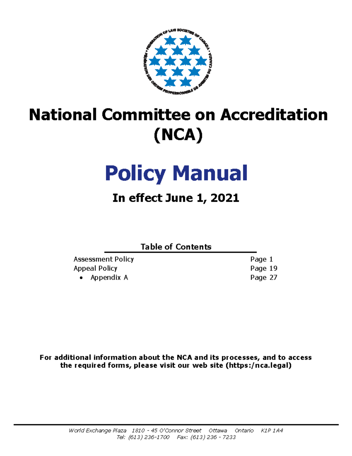 NCA Assessment Policy Manual (2021) - Comprehensive Guide - Studocu