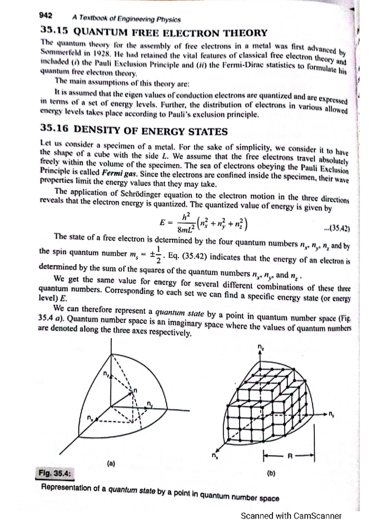 942 Engineering Physics Chapter 35: Quantum Free Electron Theory - Studocu