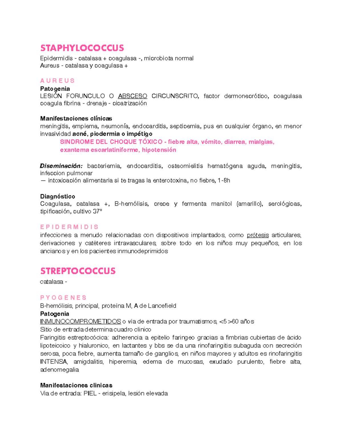 Gram+ - breve resumen de las diferencias entre staphy y strepto - STAPHYLOCOCCUS Epidermidis ...