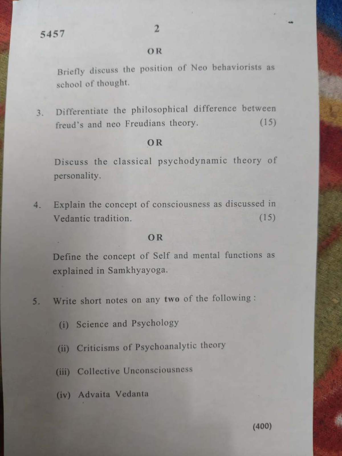 5457 OR Systems in Psychology: Key Concepts & Theories - Studocu