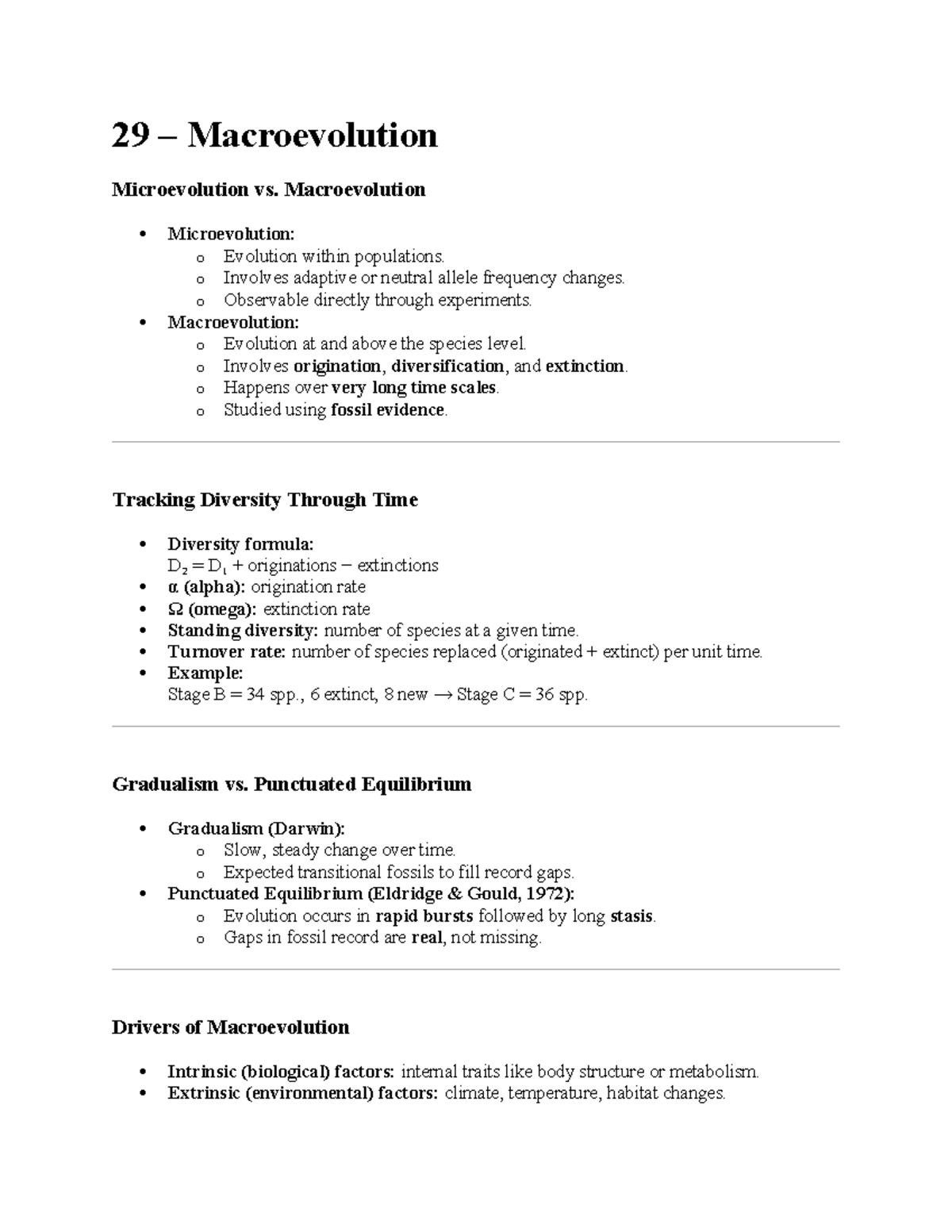Macroevolution vs. Microevolution: Key Concepts & Trends (BIO 101 ...