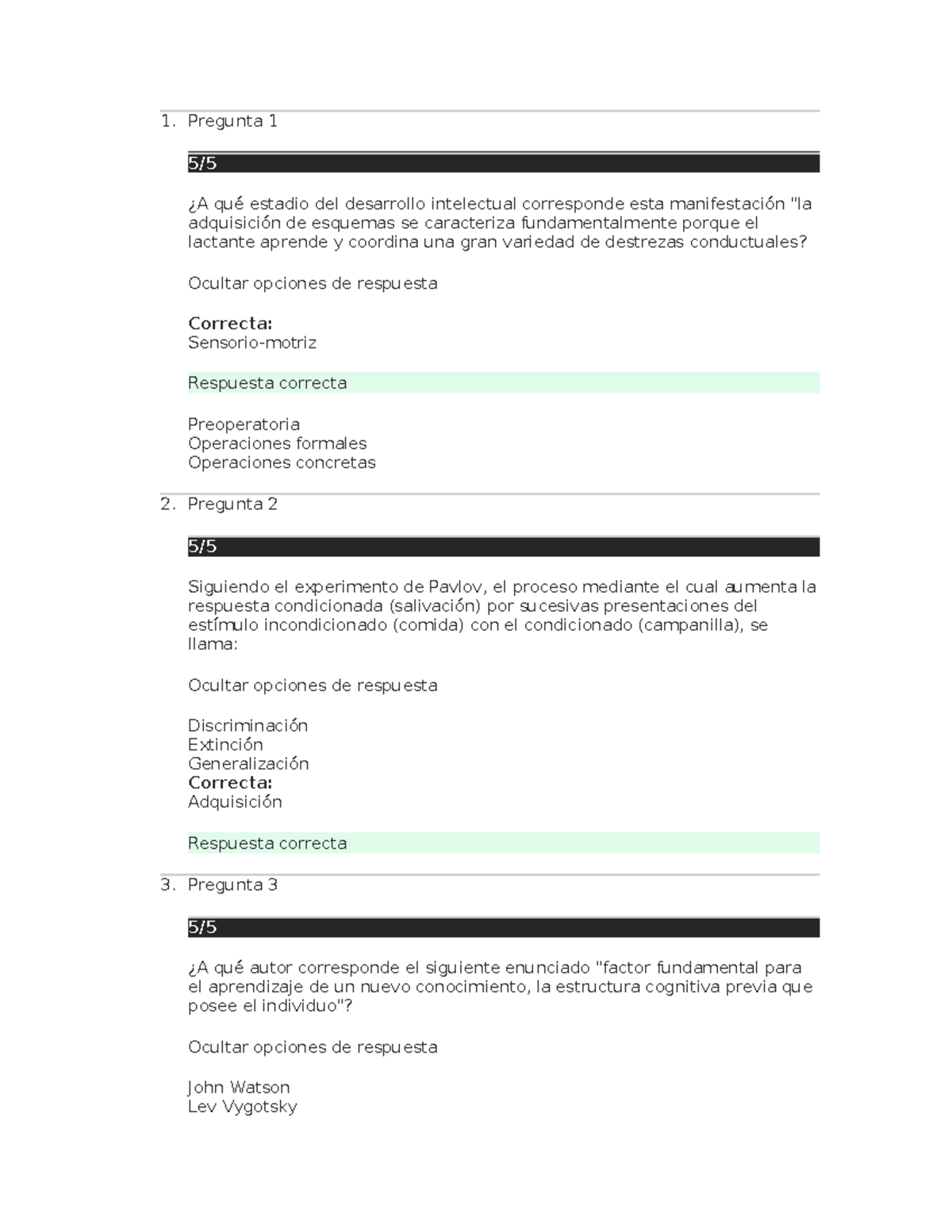 Psicología del Aprendizaje: Preguntas y Respuestas Clave para Psico 101 - Studocu