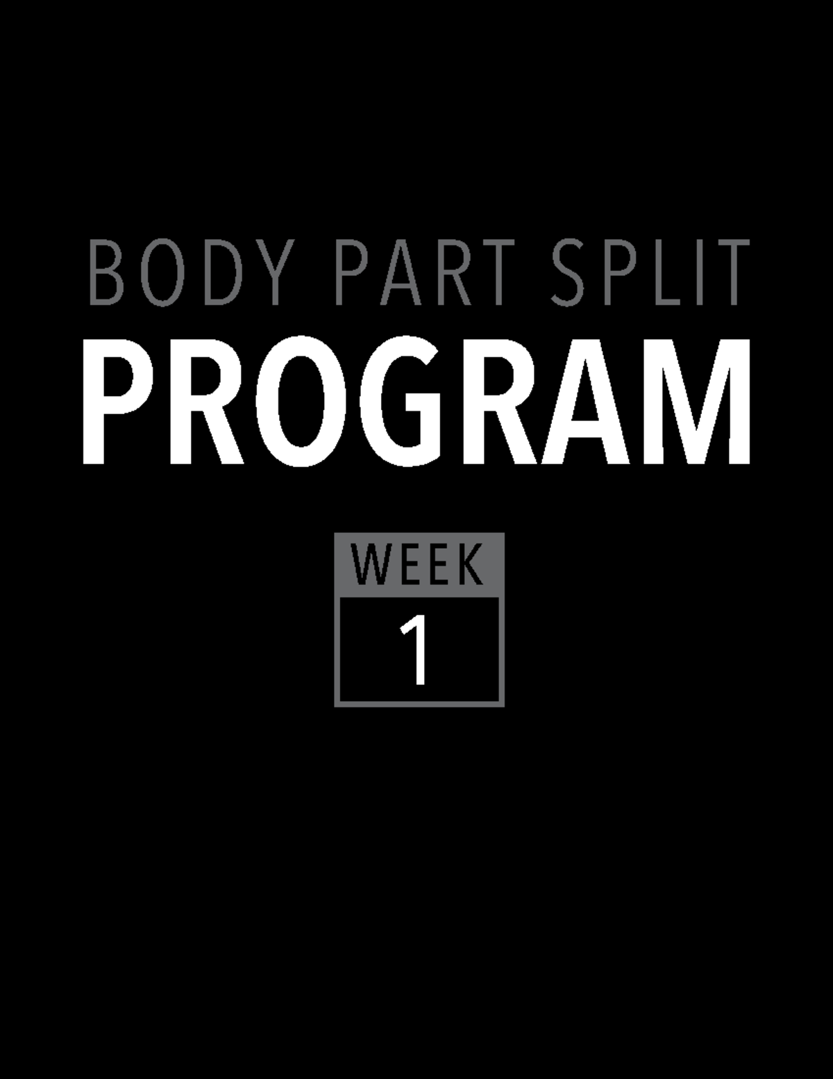 JN - Fundamentals Hypertrophy Program: Body Part Split Weeks 1-8 - Studocu