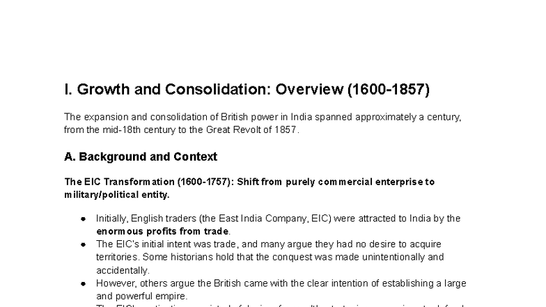 Module 2, 3, 4 - History: British Expansion and the Revolt of 1857 ...