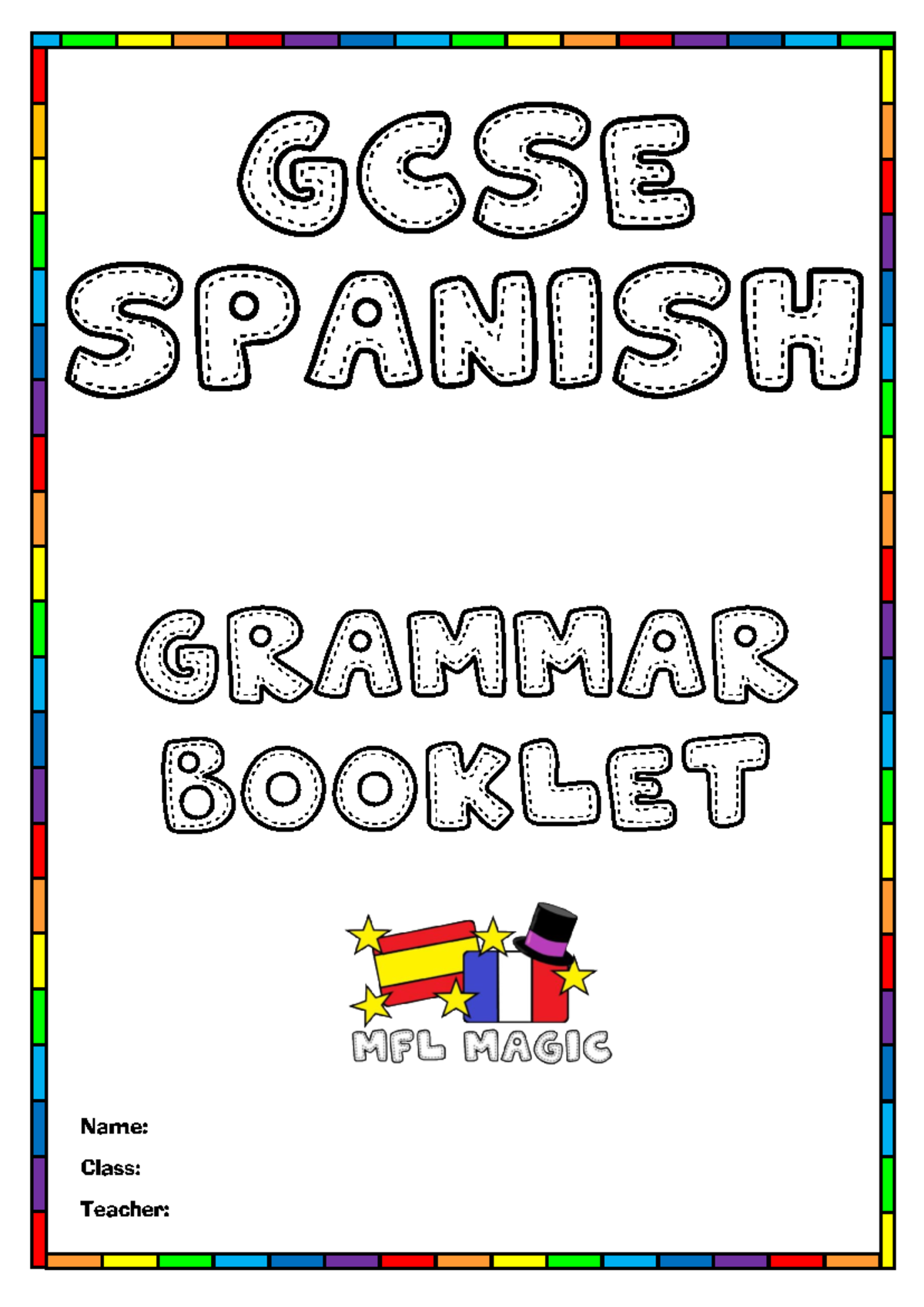 MFL GCSE Spanish Grammar Booklet: Key Points and Exercises - Studocu