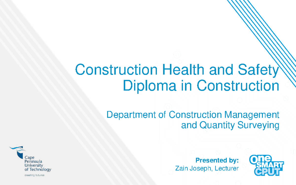 Chs260s - construction health and safety assignment for 2025 - Studocu